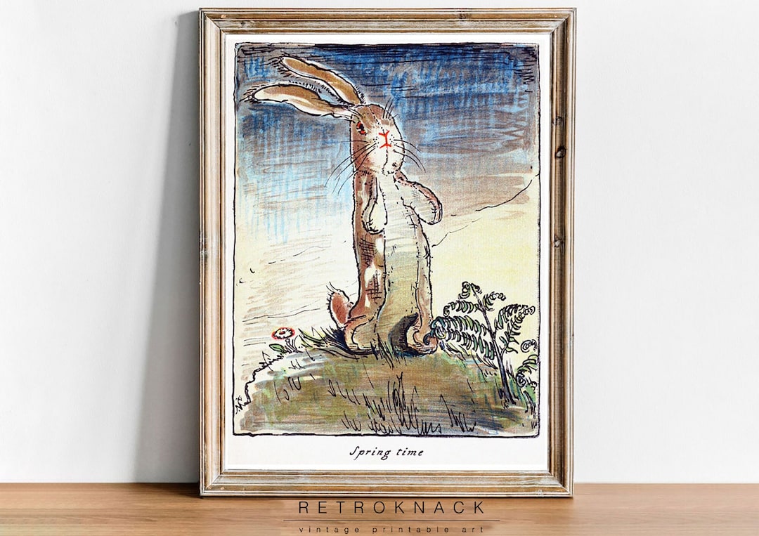 The Velveteen Rabbit Printable Wall Art | Nursery Decor | Vintage Bunny ...