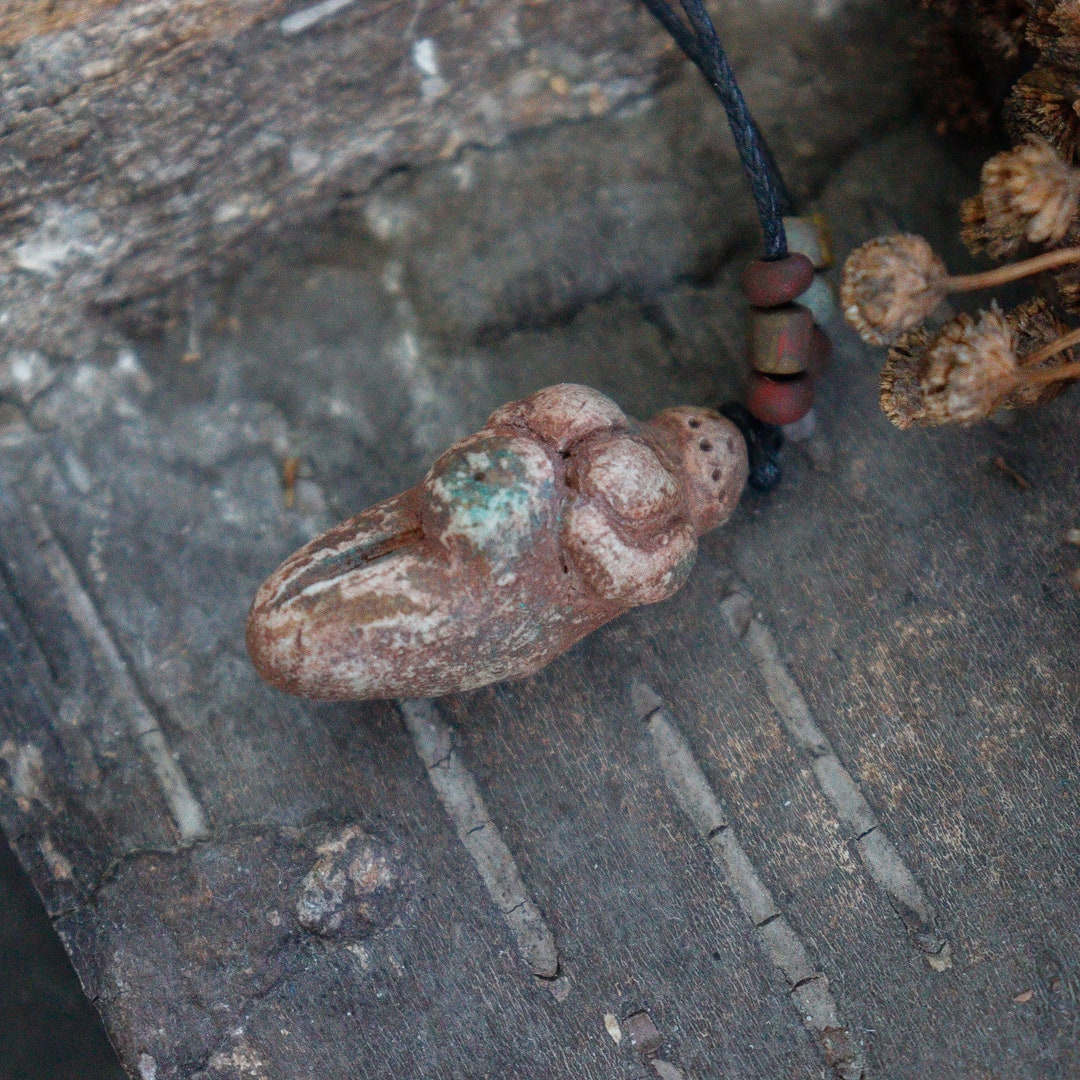 Small Stone Age Goddess Pendant, Mother Earth Necklace, Primitive ...