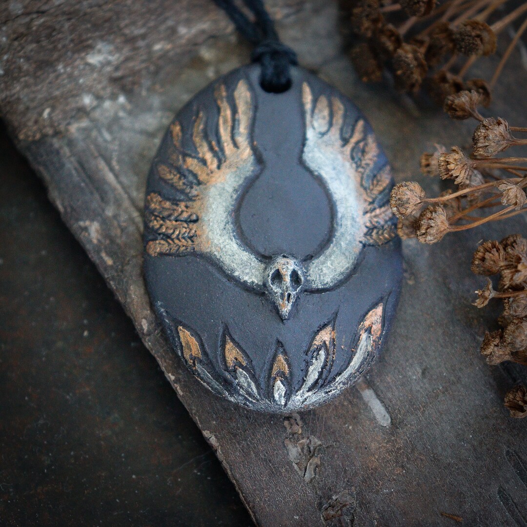 Eagle Necklace - Kokko, the Bird of Fire - Ceramic Nordic Mythology ...
