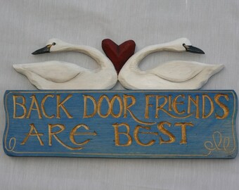 Back Door Friends Are Best sign | Etsy