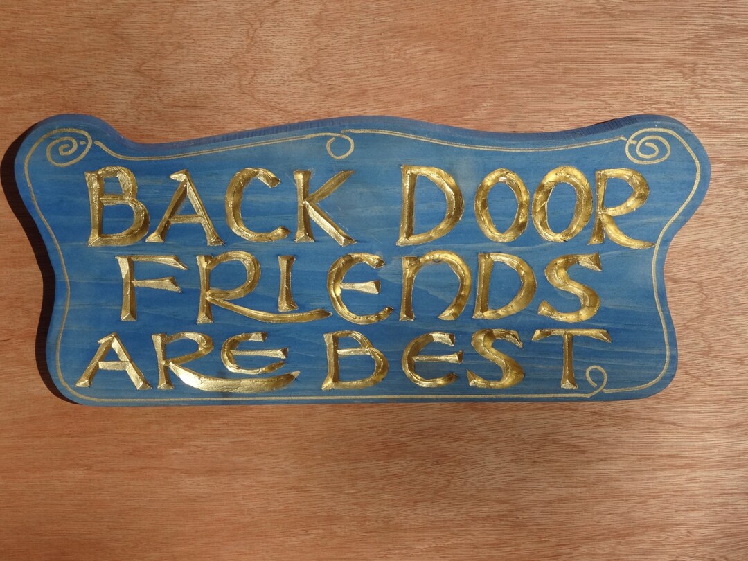 BACK DOOR FRIENDS Are Best Plaque With Chain for Hanging - Etsy