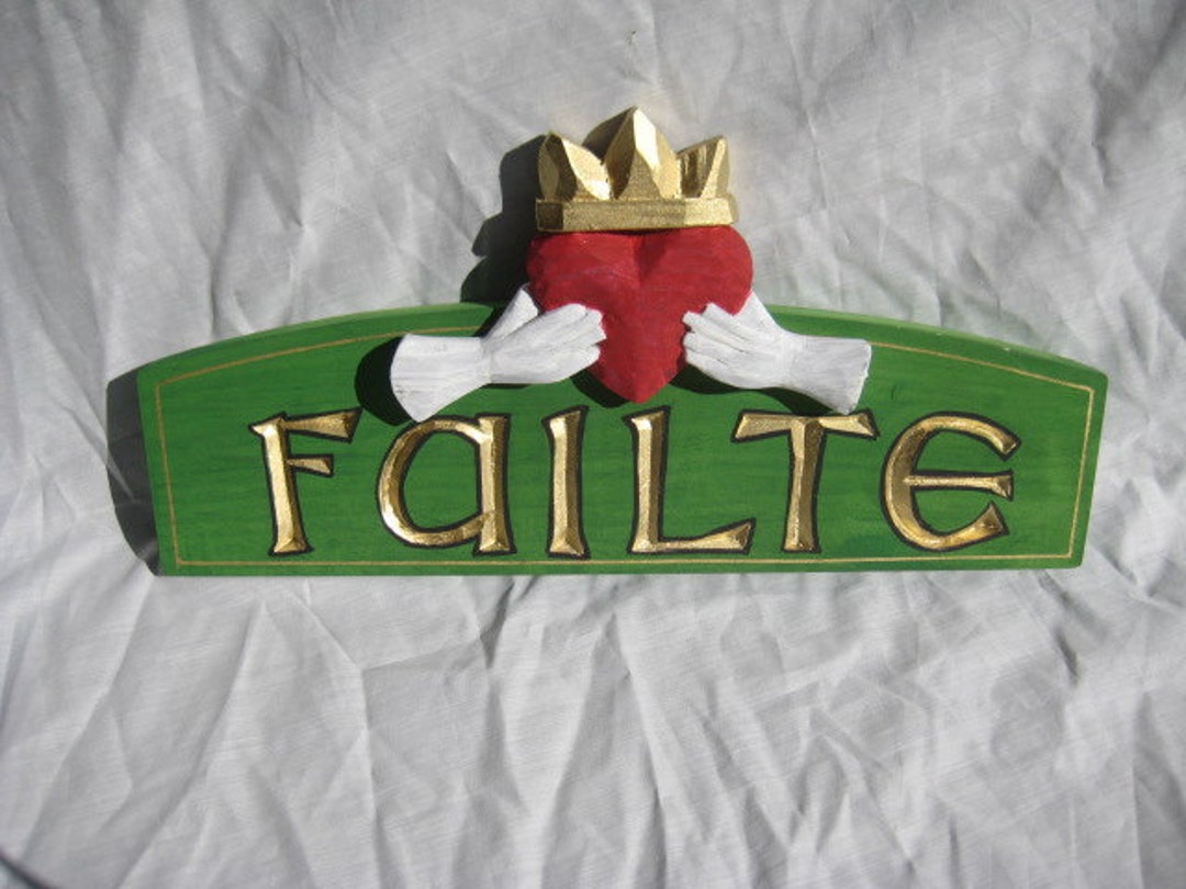 Failte Sign With Claddah** - Etsy