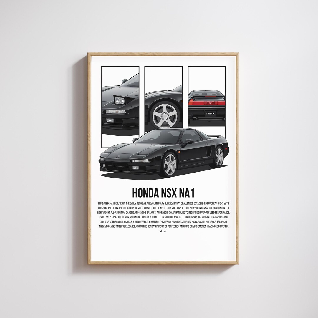 Honda NSX NA1 JDM Car Poster, Japanese Wall Art Print, Gift for Him - Etsy