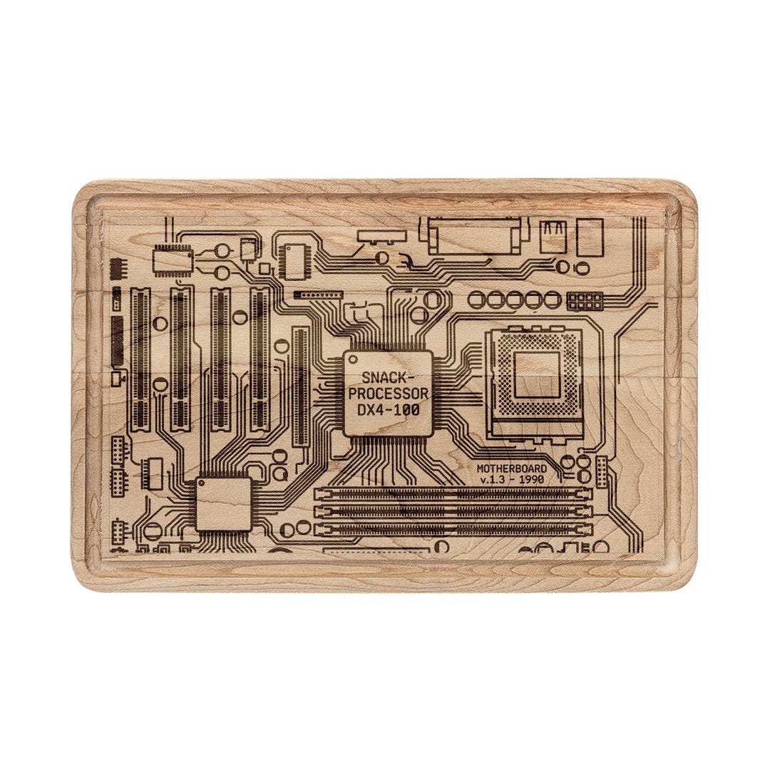 Motherboard Charcuterie Board | Engraved Circuit Board Serving Tray ...