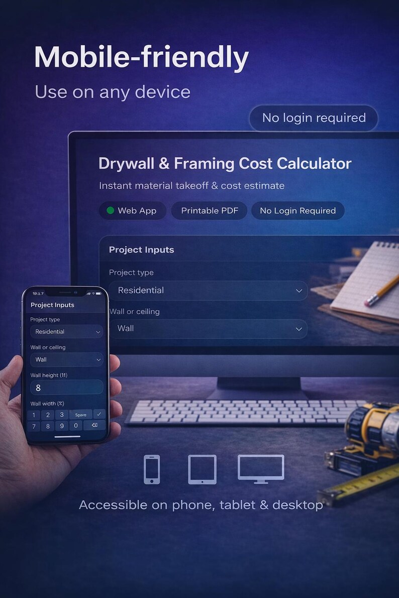 Drywall & Framing Cost Calculator – Web-based Tool + Instant Estimate ...