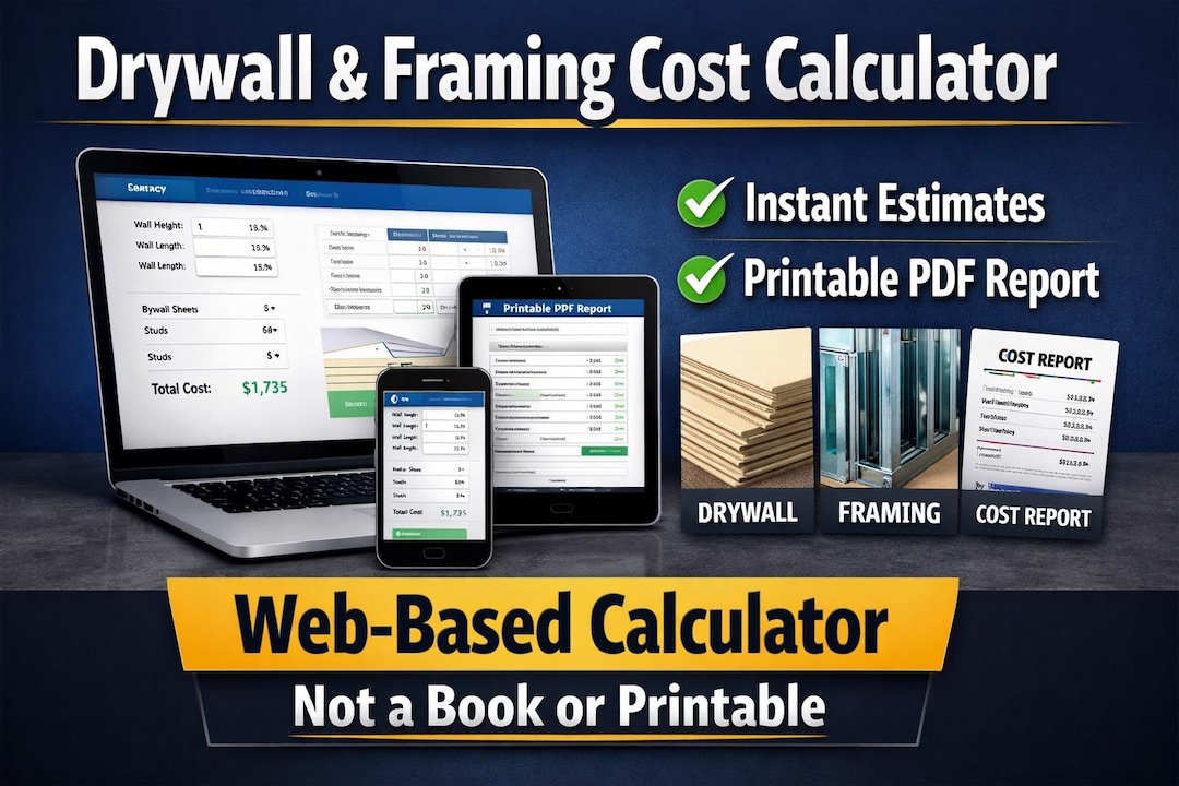 Drywall & Framing Cost Calculator – Web-based Tool + Instant Estimate ...