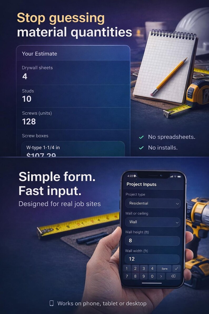 Drywall & Framing Cost Calculator – Web-based Tool + Instant Estimate ...
