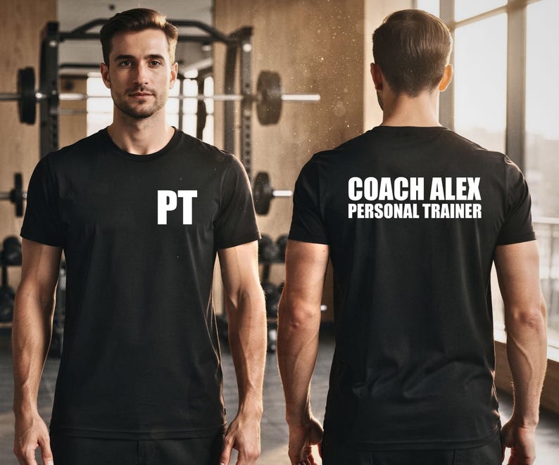 Custom Personal Trainer Shirt Men, PT Coach Gift, Fitness Instructor ...