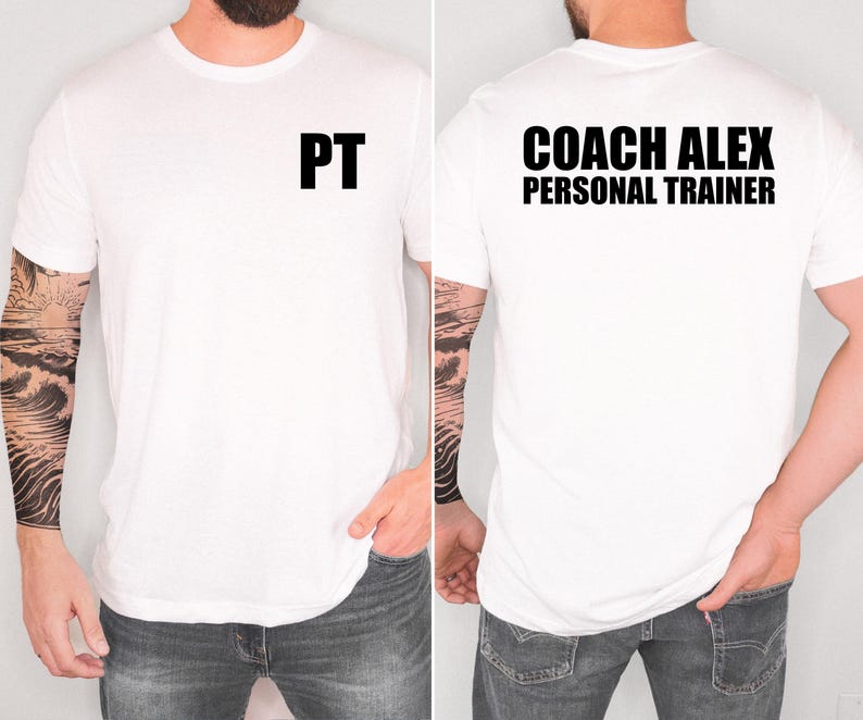 Custom Personal Trainer Shirt Men, PT Coach Gift, Fitness Instructor ...