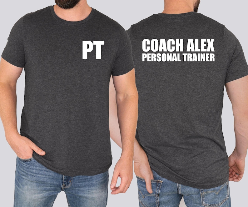 Custom Personal Trainer Shirt Men, PT Coach Gift, Fitness Instructor ...