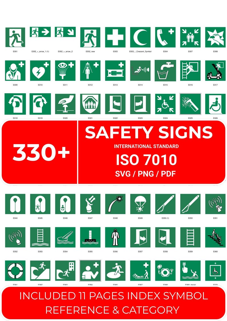ISO 7010 Safety Signs Pack – 330+ International Standard Icons (svg ...