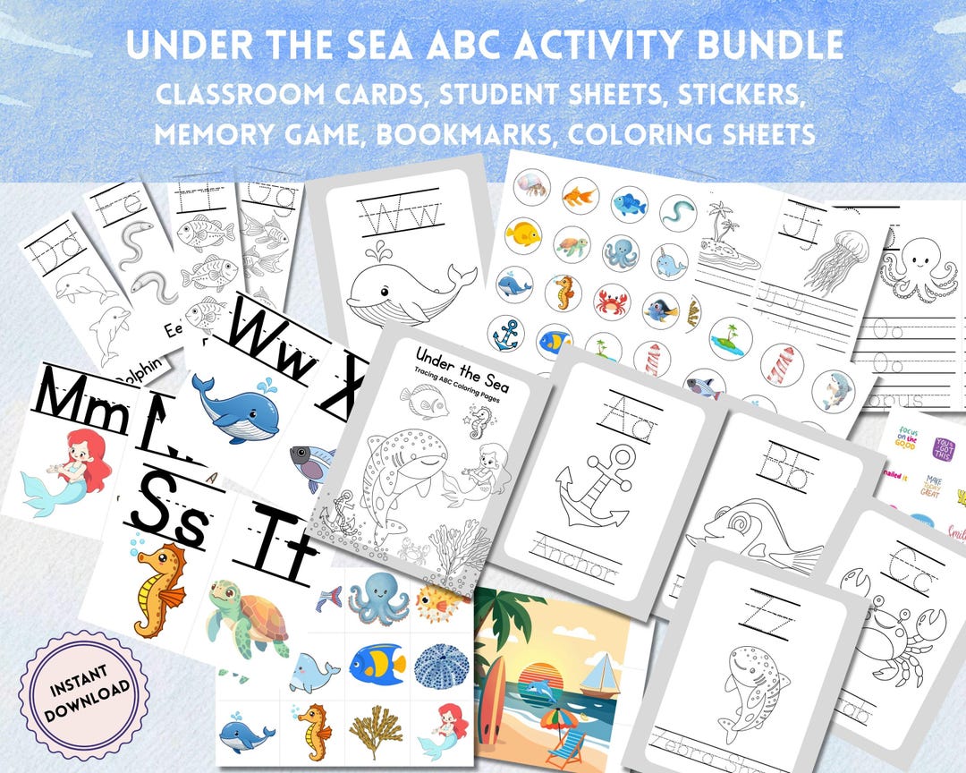 ABC Universe Mega Bundle — Under the Sea Edition - Etsy