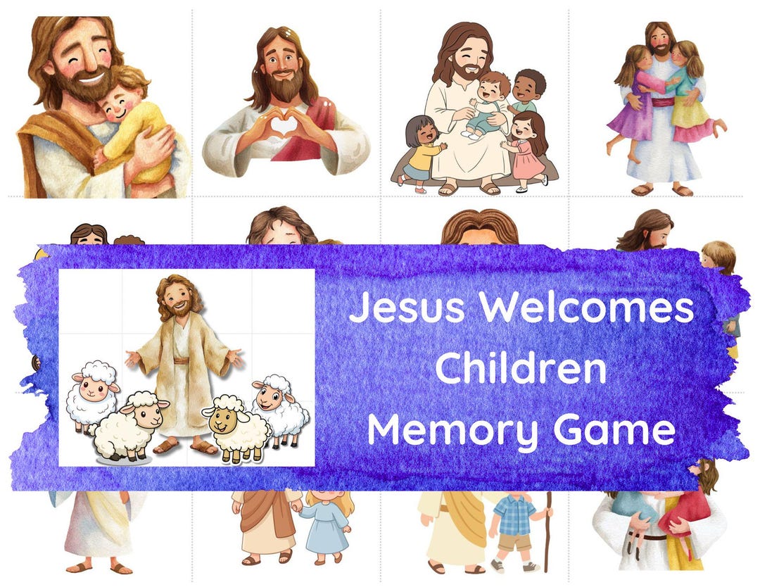 Jesus and Children Memory Game — Christian Activity - Printable Kids ...