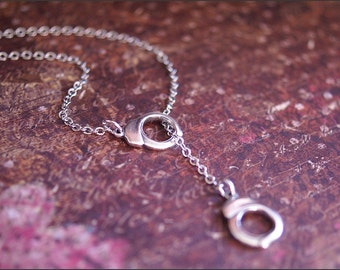 HANDCUFF KEY Necklace Silver Silver Charms and SWAROVSKI | Etsy
