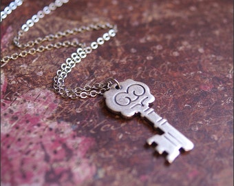 HANDCUFF KEY Necklace Large Skeleton Key Pendant with Handcuff | Etsy