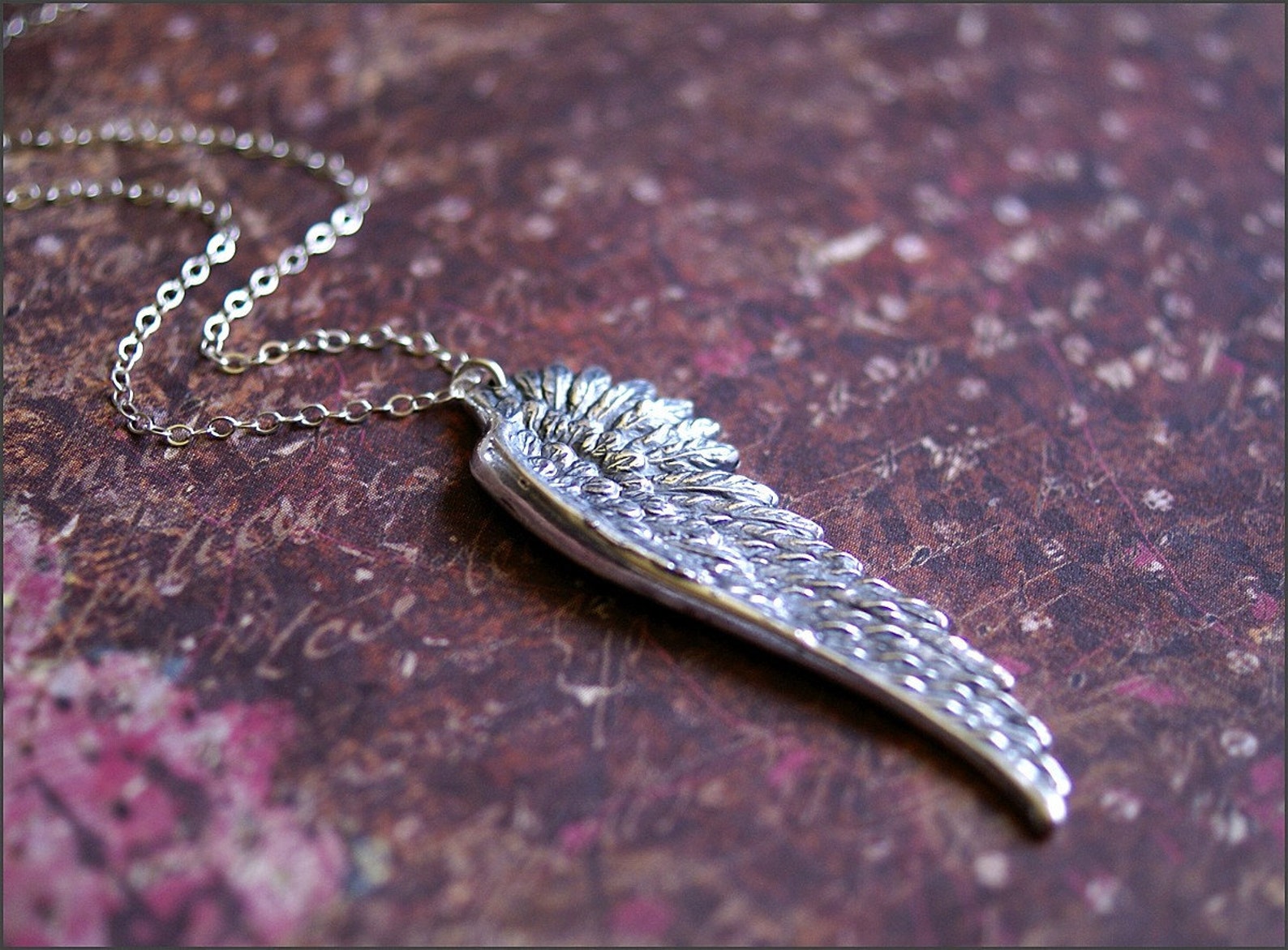 Angel Wing Necklace Silver Wing Jewelry Sterling Silver | Etsy