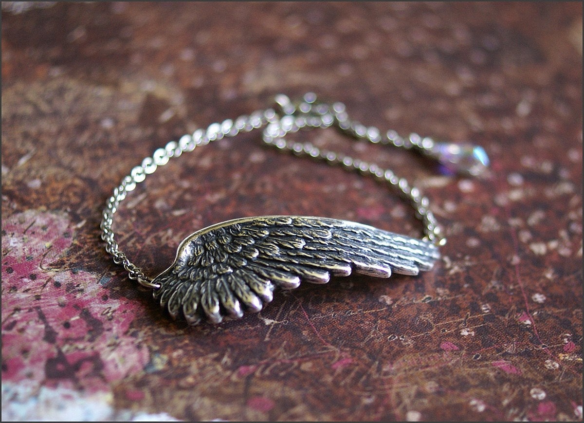 ANGEL WING Anklet-silver Wing Ankle Bracelet-angel Wing Jewelry-silver ...