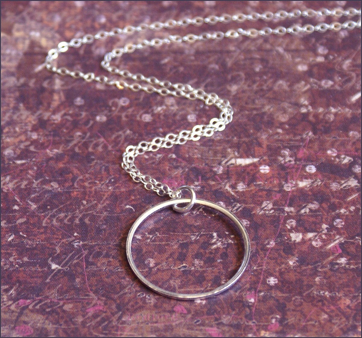 ETERNITY Circle Necklace STERLING SILVER Perfect Wife | Etsy