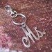 Silver Initial Keychain Zipper Pull-silver Ms.pendant-perfect Purse ...