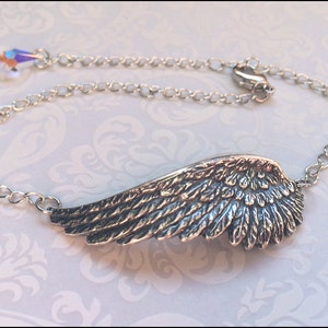 Angel Wing Bracelet~silver Wing Jewelry, Angel Wing Pendant, ADJUSTABLE ...