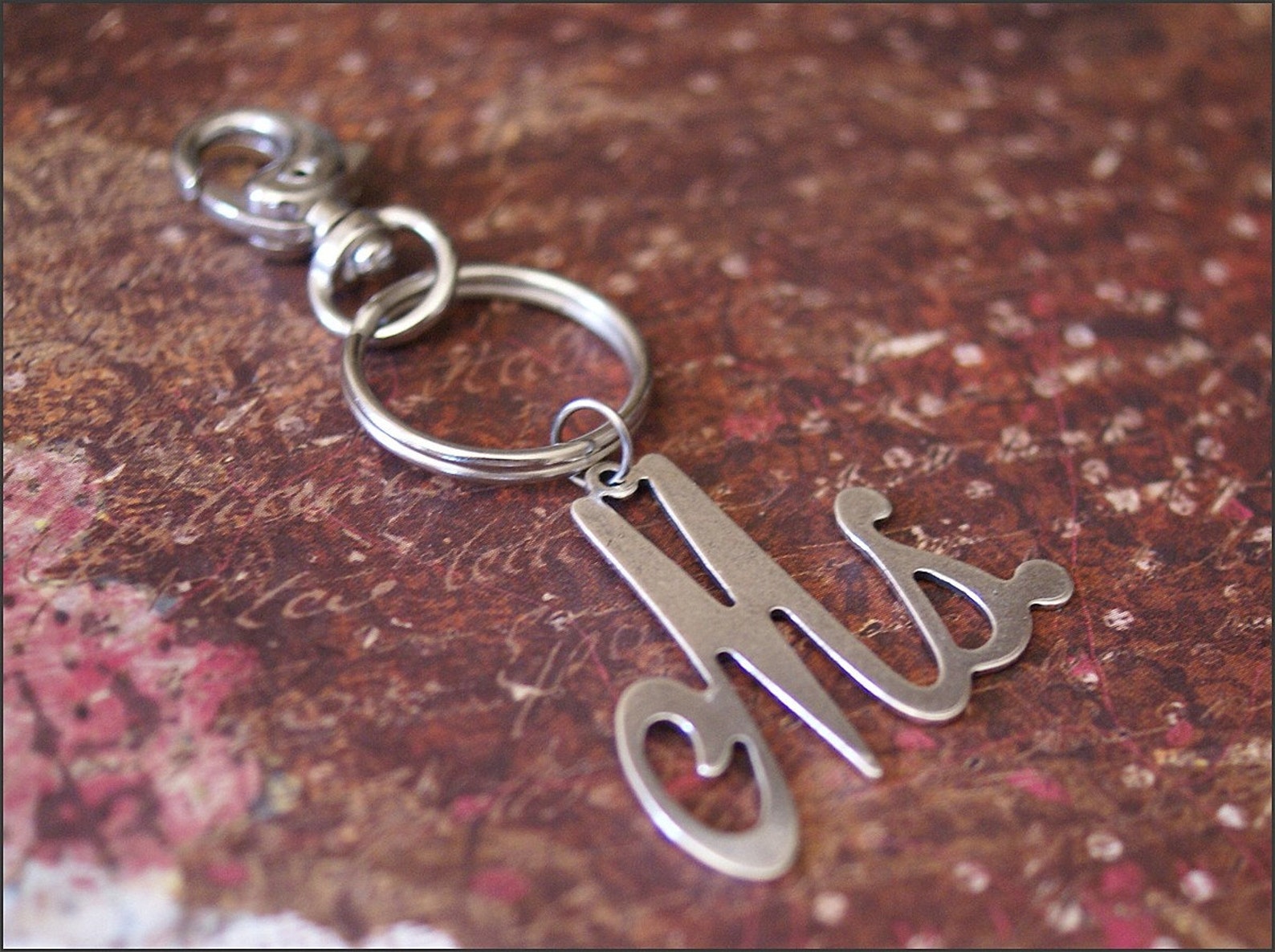 Silver Initial Keychain Zipper Pull-silver Ms.pendant-perfect - Etsy