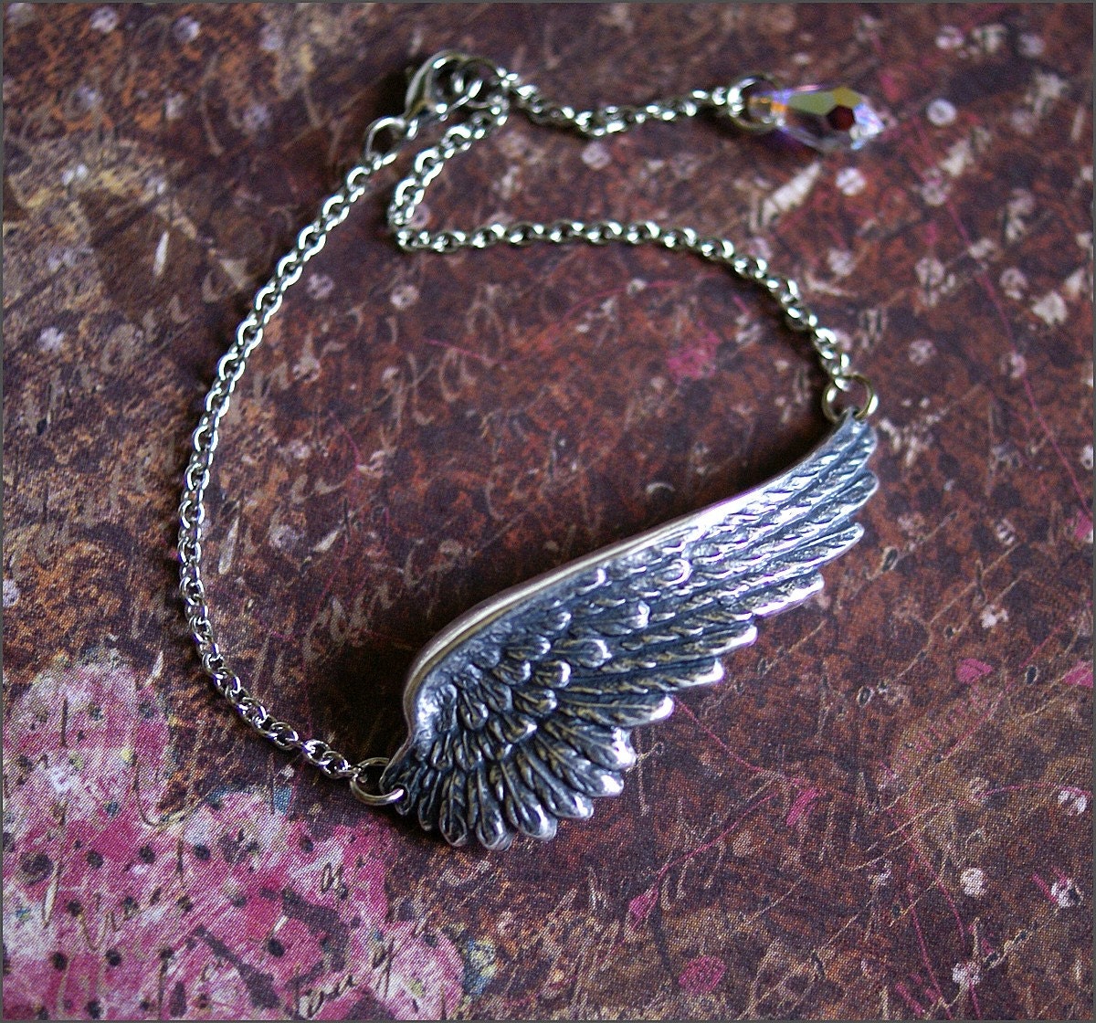 ANGEL WING Anklet-silver Wing Ankle Bracelet-angel Wing Jewelry-silver ...