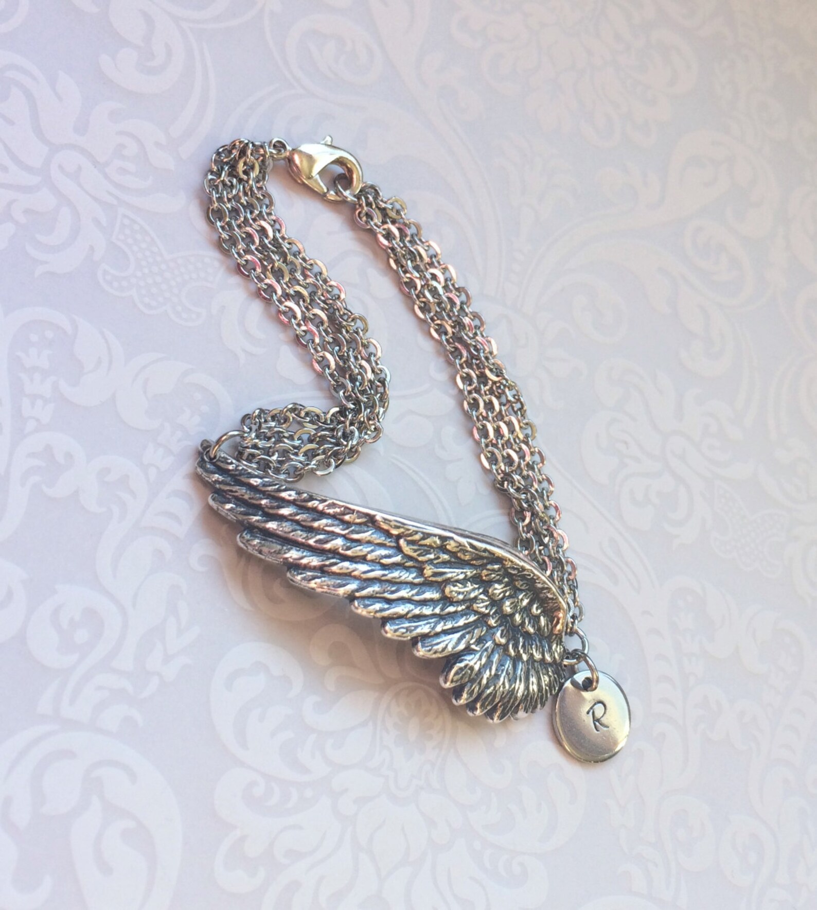 Personalized Angel Wing Jewelry-angel Wing Bracelet, Silver Wing ...