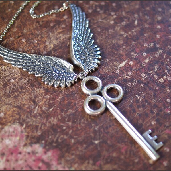 Winged Key - Etsy UK