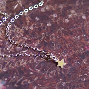 STERLING SILVER Star Necklace -PERFECT Teeny Tiny Star Charm-pretty ...