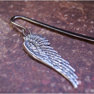 Angel Wing Bookmark -GORGEOUS Detailed Pendant Adorns Bookmark- PERFECT ...