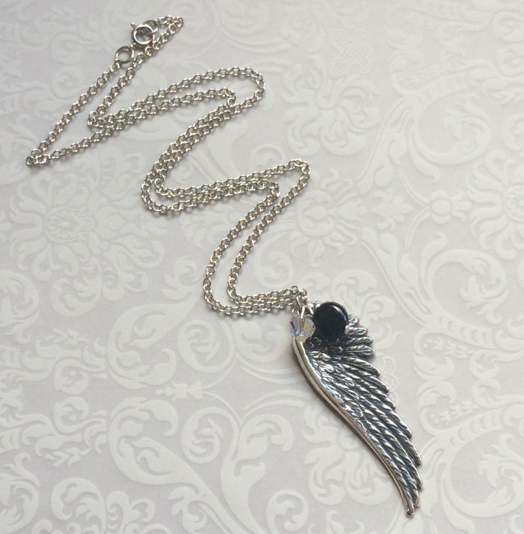 Angel Wing Necklace-silver Wing Jewelry, Angel Wing Jewelry, ONYX ...
