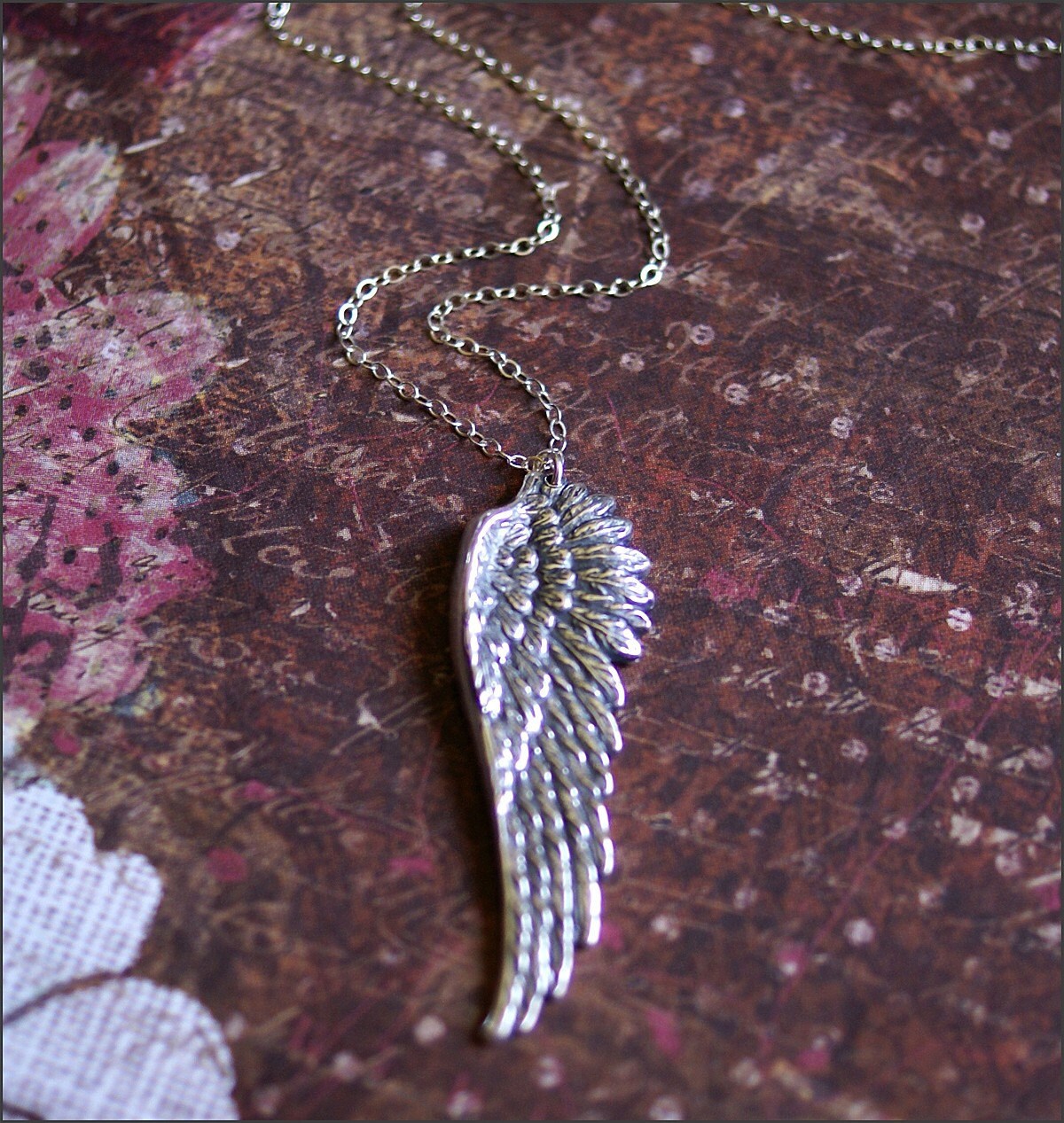 Angel Wing Necklace Silver Wing Jewelry Sterling Silver - Etsy