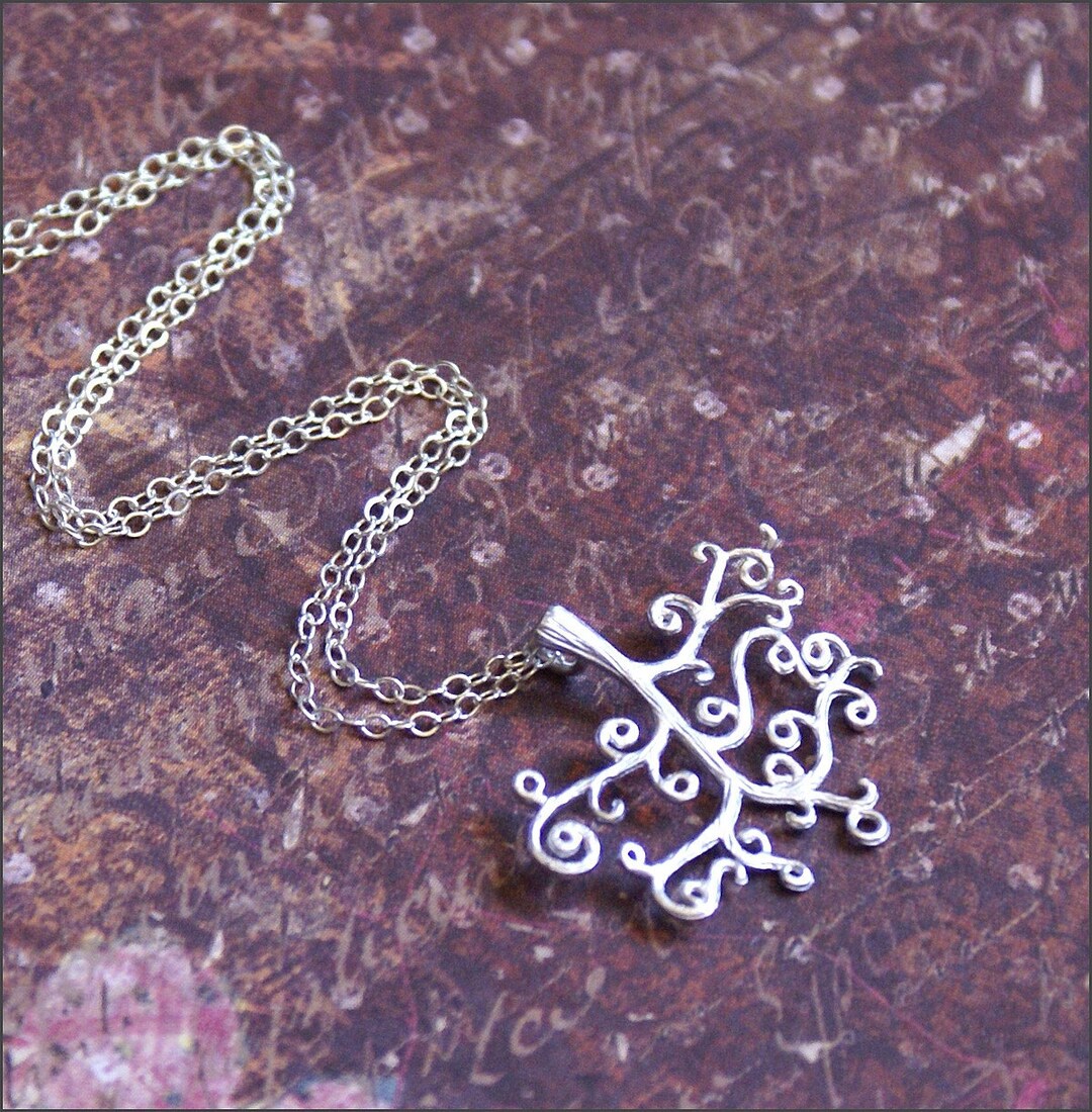 Family Tree Necklace Tree of Life Pendant -STERLING SILVER Chain ...