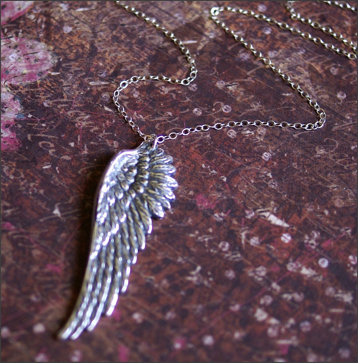 Angel Wing Necklace Silver Wing Jewelry Sterling Silver | Etsy