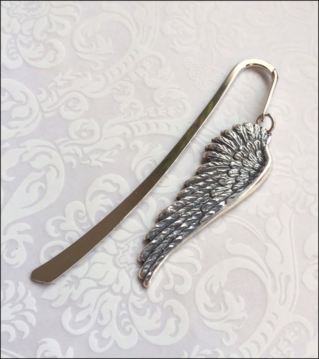 Silver Wing Bookmark, Angel Wing Bookmark, Silver Wing Place Holder ...