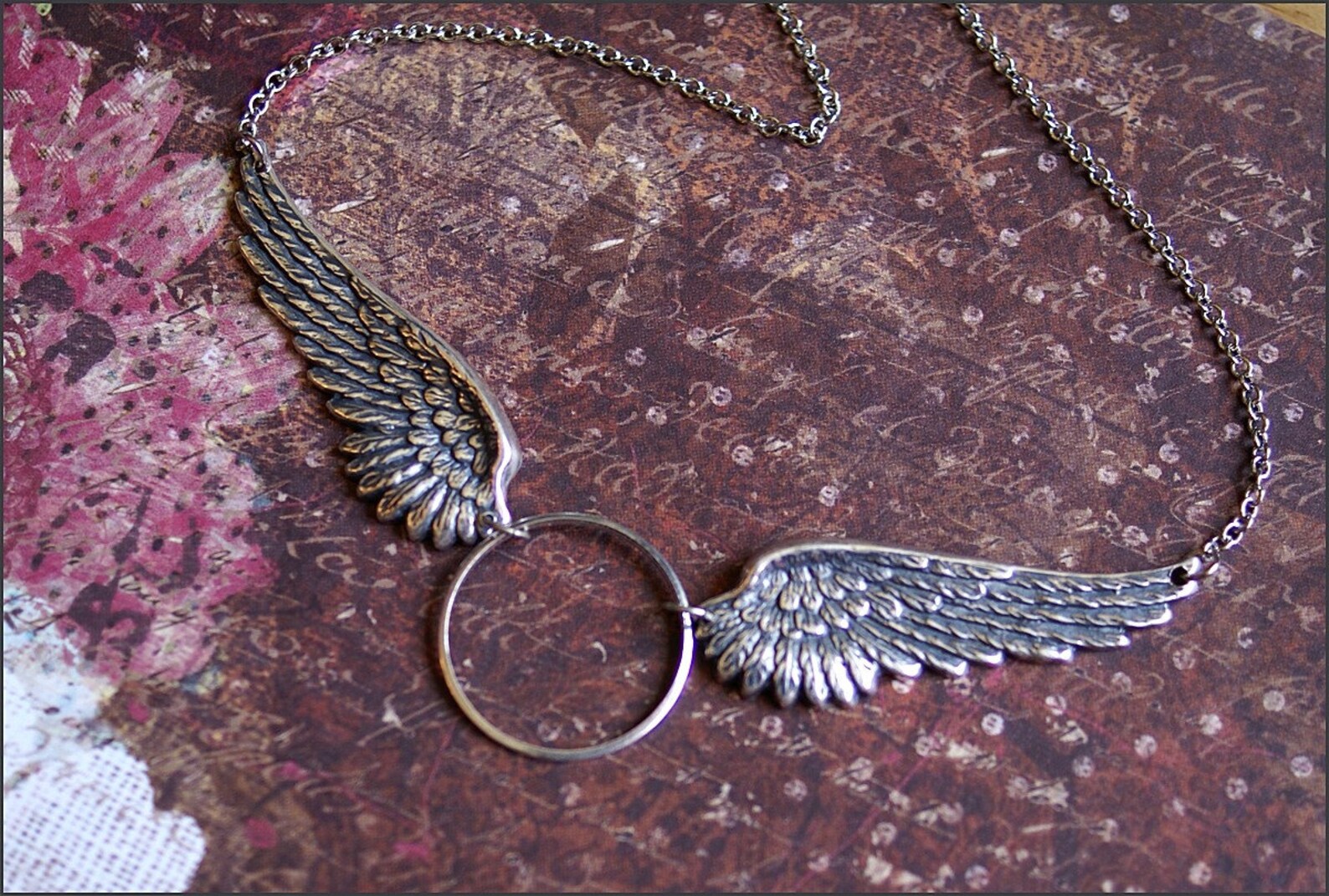 Angel Wing Necklace, Silver Wing Jewelry, Angel Wing Pendant Necklace ...