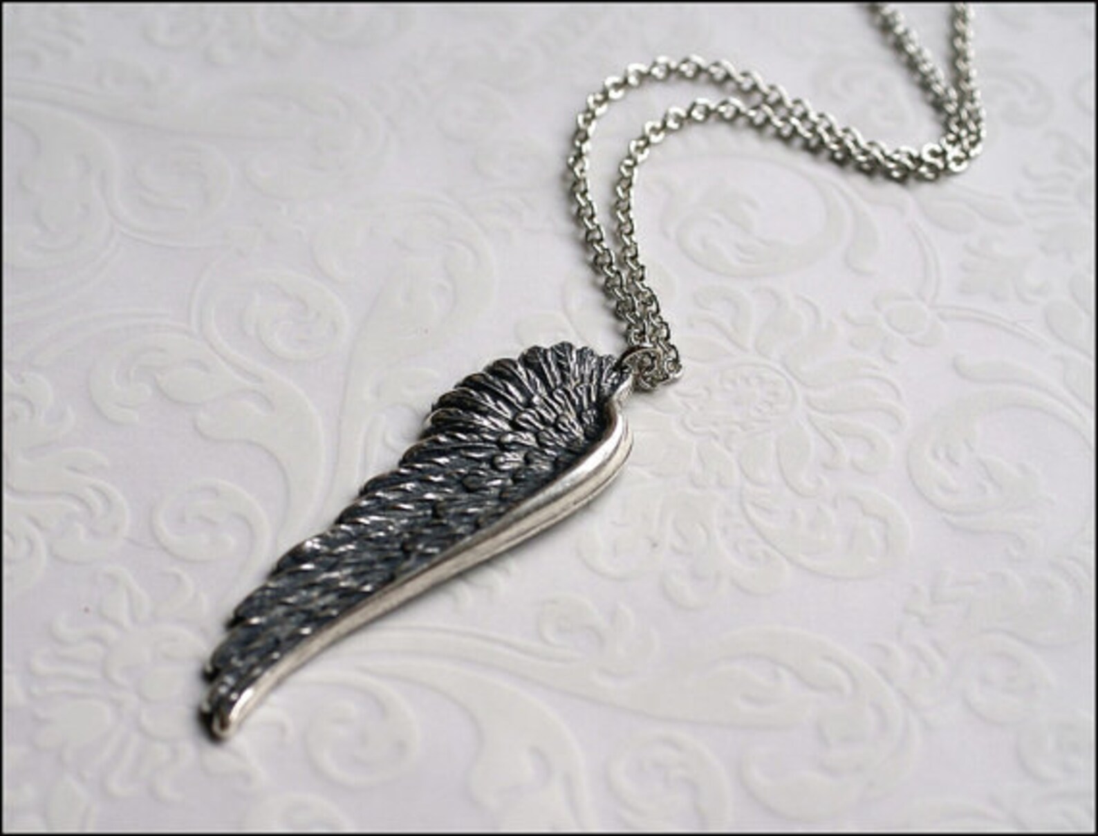 Angel Wing Jewelry, Two Piece Set Includes Necklace and Earrings ...