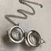 Glass Locket Necklace- Silver Pendant Necklace-glass Locket-silver ...