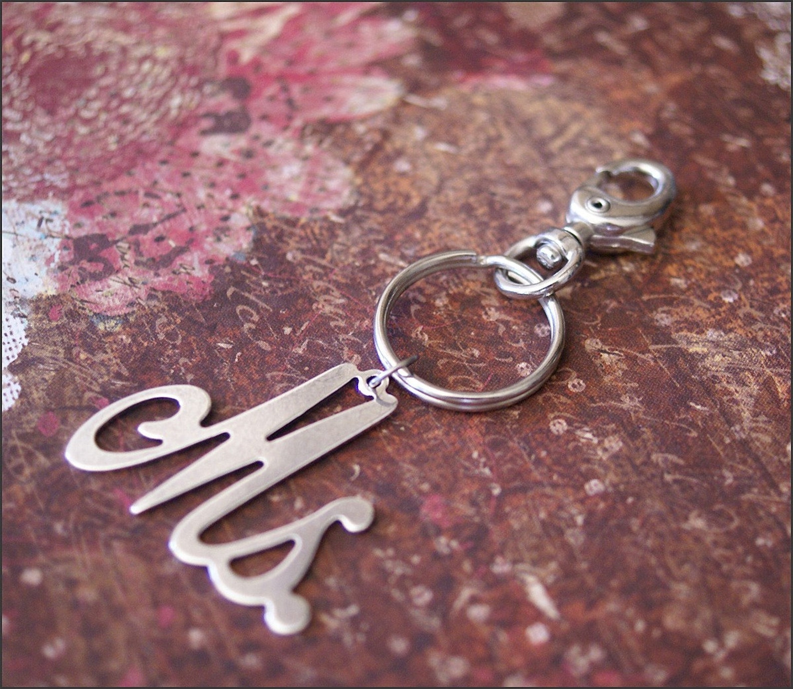 Silver Initial Keychain Zipper Pull-silver Ms.pendant-perfect - Etsy