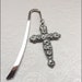 Silver Cross Bookmark, FLORAL DETAILED CROSS Book Mark, Silver Cross ...