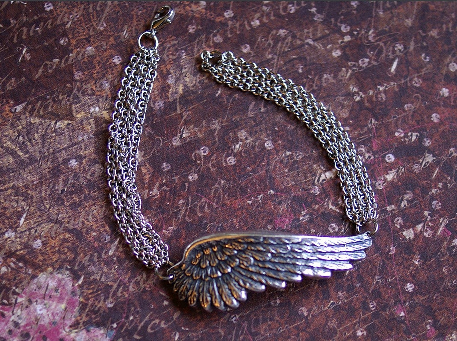 Angel Wing Bracelet-silver Wing Jewelry DETAILED Angel Wing | Etsy