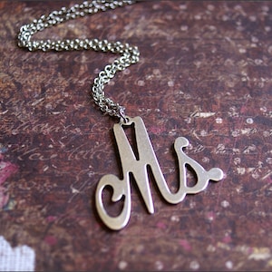 Personalized Initial Necklace LARGE 'MS' Pendant Necklace -fun ...