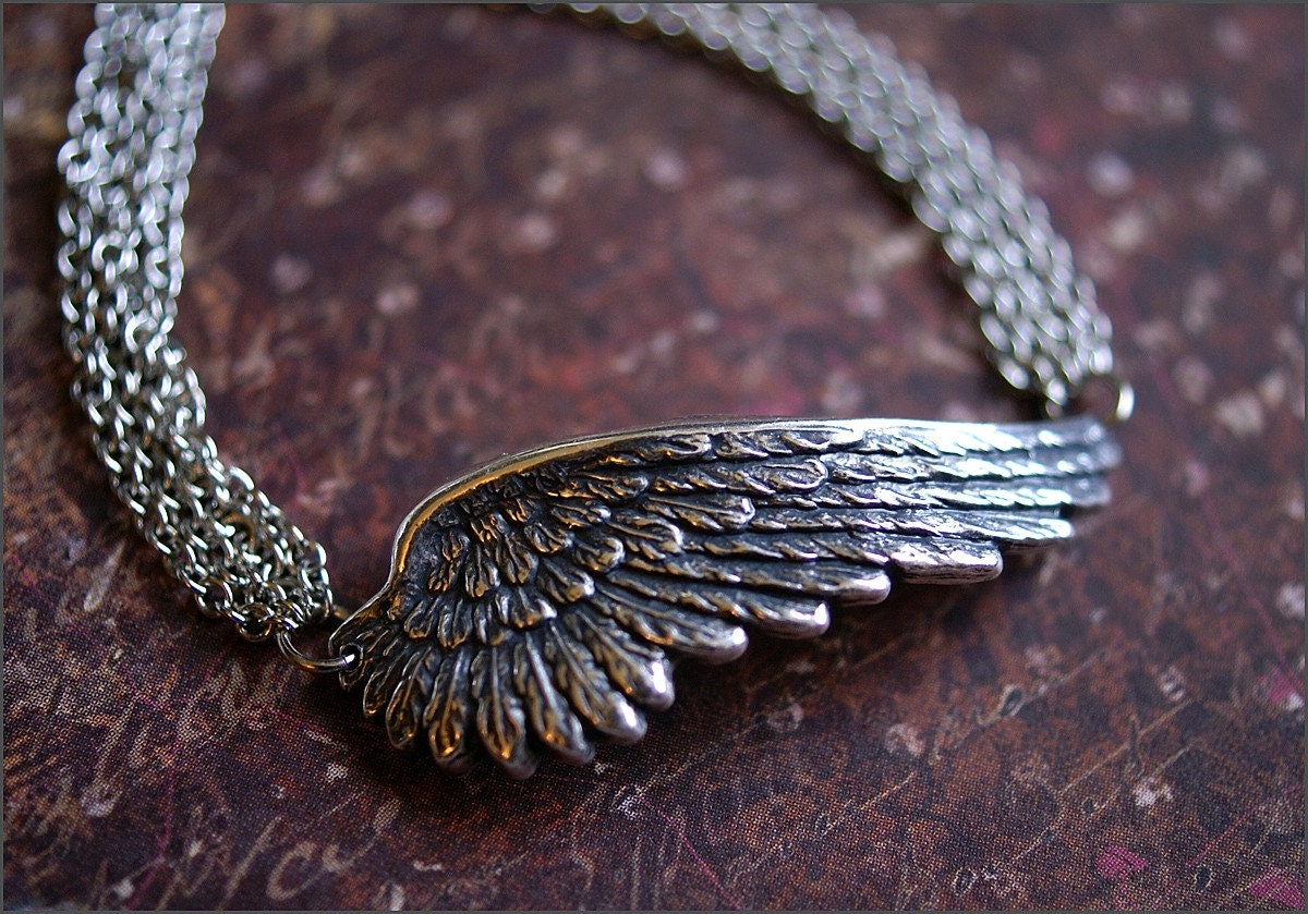 Angel Wing Bracelet-silver Wing Jewelry DETAILED Angel Wing | Etsy
