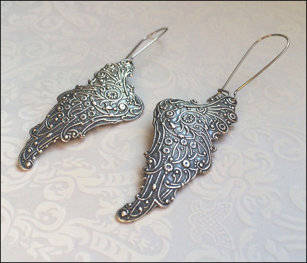 Angel Wing Earrings~silver Wing Jewelry, Angel Wing Pendant Earrings ...