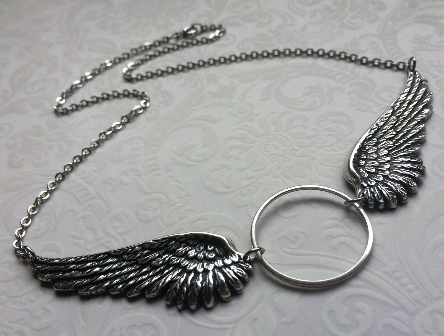 Angel Wing Necklace Silver Wing Jewelry Angel Wing Pendant | Etsy