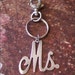 Silver Initial Keychain Zipper Pull-silver Ms.pendant-perfect Purse ...