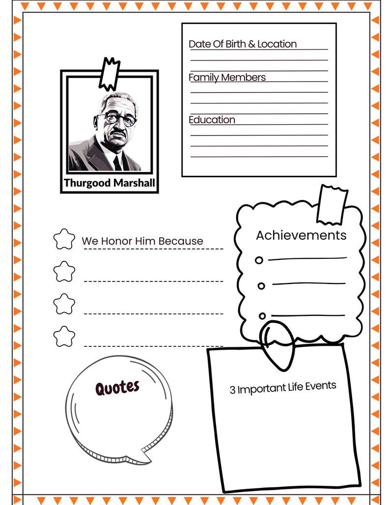 Black History Month Leaders Spotlight Pack, 16 Printable Student ...