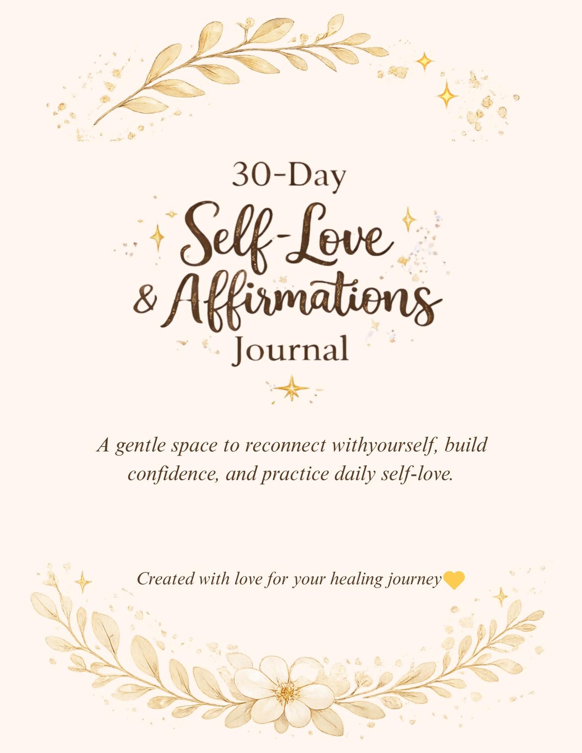 30 Day Self Love Journal Printable - Etsy