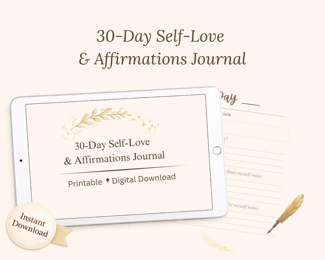 30 Day Self Love Journal Printable - Etsy