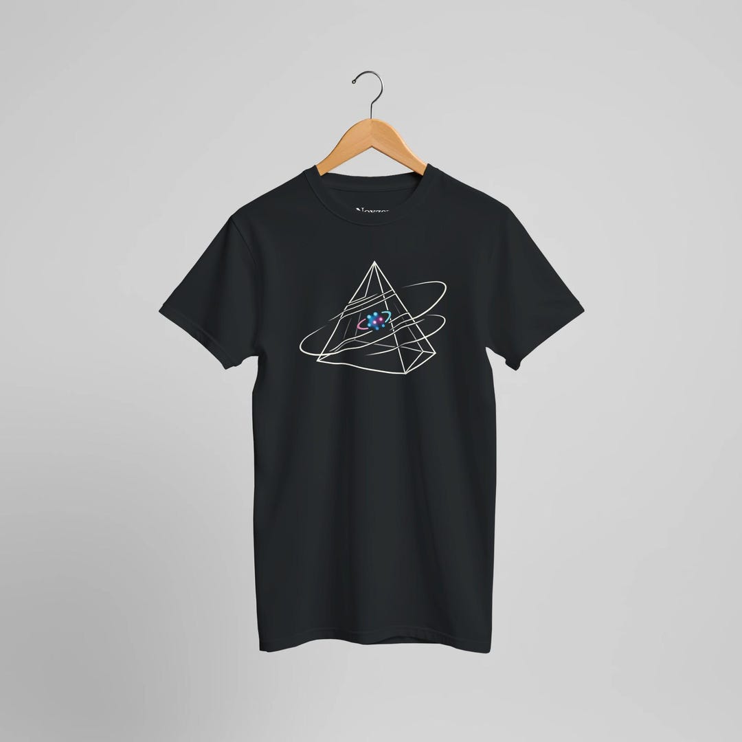 Neon Atom Core Pyramid Shirt, Cyberpunk Sci-fi Graphic Tee - Etsy